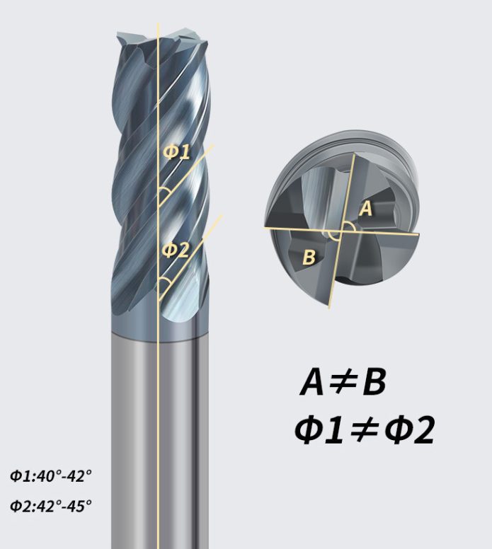 4Flute End Mill U-shaped groove for stainless steel